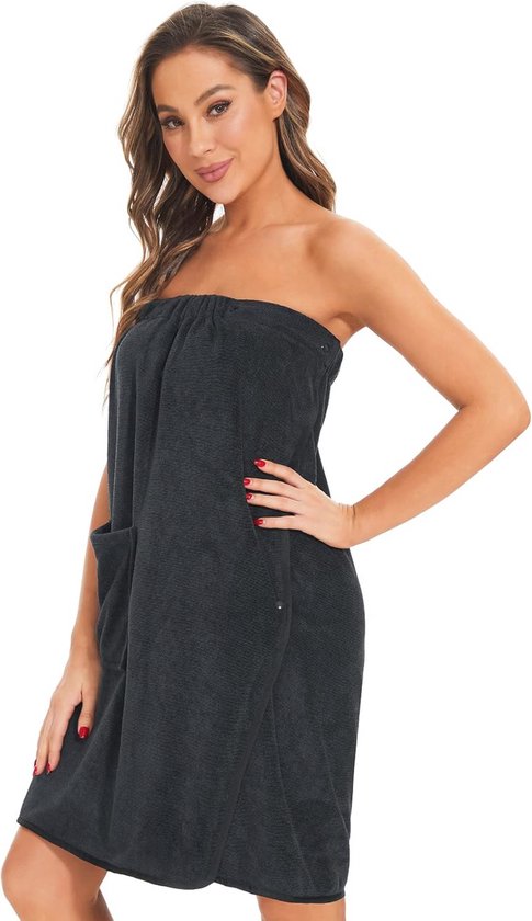 Lichtgewicht Dames Badjas - Verstelbare Douche Wrap voor Comfort en ...