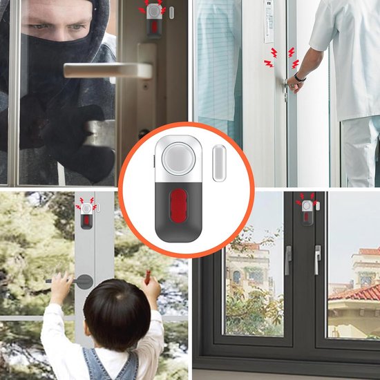 Deurraam Alarm 125dB voor Thuis Beveiliging - Eenvoudige Installatie ...