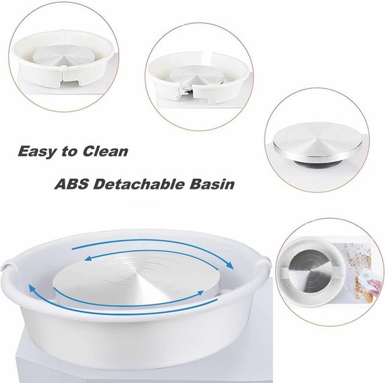 NArra Elektrische pottenbakkersschijf, 25 cm, 350 W, keramische ...