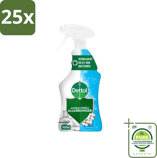 25 x Dettol - Allesreiniger Spray - Power & Fresh - Katoenfris - 500 ml ...