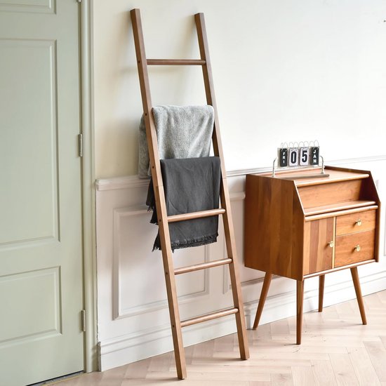 Houten Deken Ladder voor Decoratie en Opberging - Rustieke Muur Rack in ...