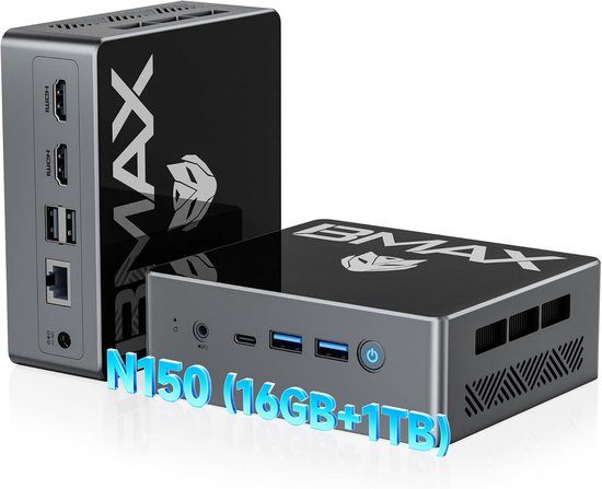 Mini PC Desktop Computer 16GB RAM 1TB SSD Dual 4K Ondersteuning Windows ...