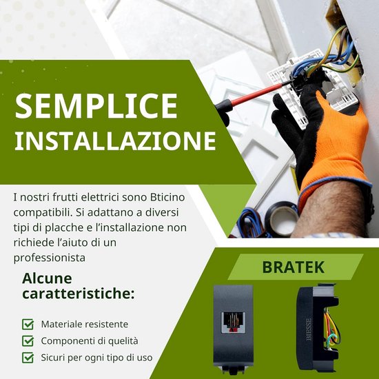 Set 2 wandcontactdozen RJ11 telefoonaansluiting - compatibel met ...