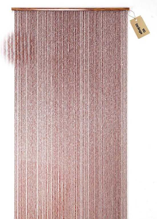 Houten Kralengordijn 90x200 cm - 90 Strengen - Handgemaakt Deurgordijn ...