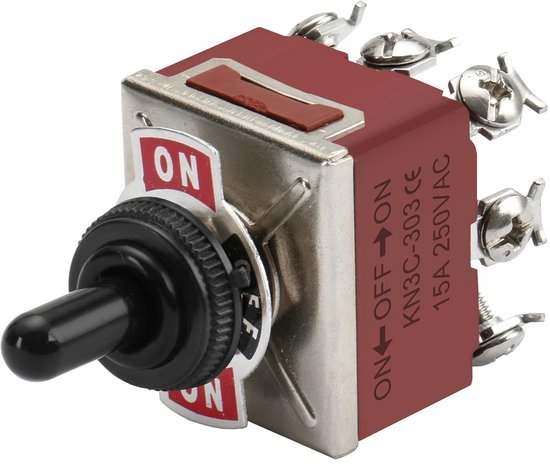 3PDT Toggle Switch Met Waterdichte Deksel - 15A 250VAC, 10A 380VAC ...