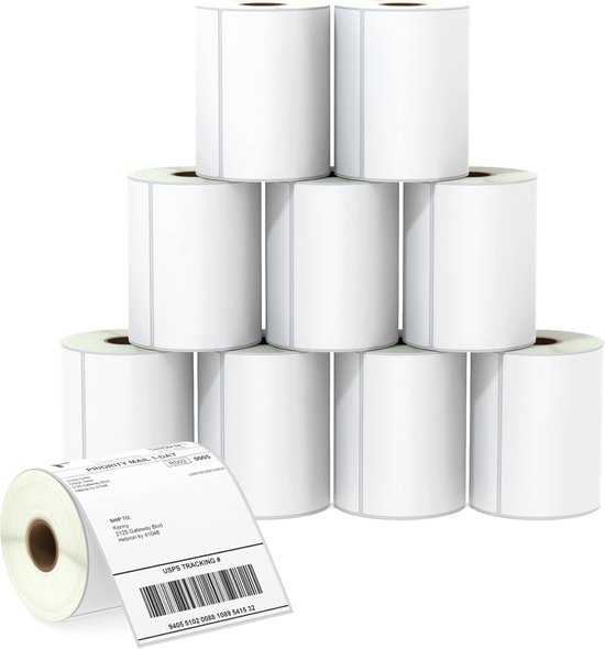 Witte Vierkante Thermolabel Stickers met QR Code - 25x25mm - 1380 Stuks ...