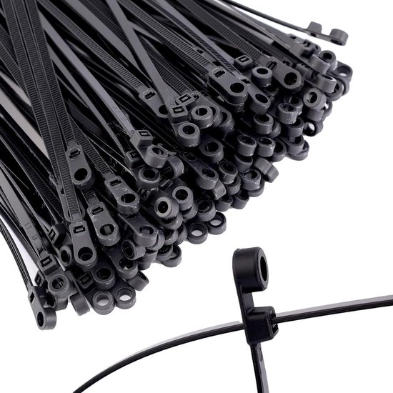 Kabelbinders 30cm Zwart - 200 stuks | Zelfvergrendelend | Nylon ...