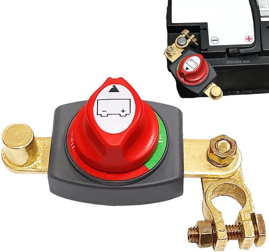 12V/24V Accu Noodschakelaar ON-OFF voor Auto, Camper en Boot | bol