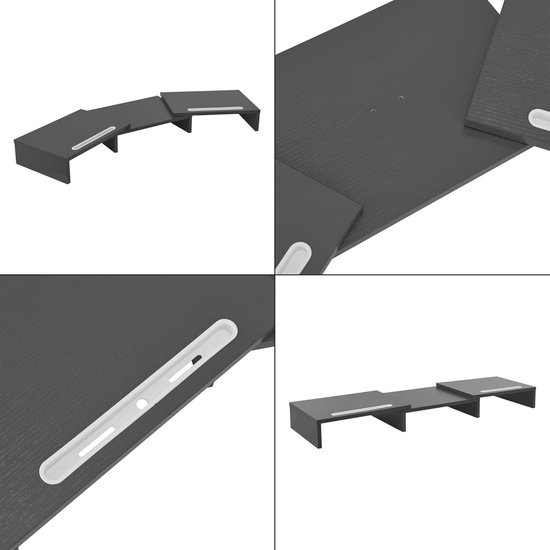 Monitorstandaard verhoger donkergrijs voor optimale werkplek ergonomie ...