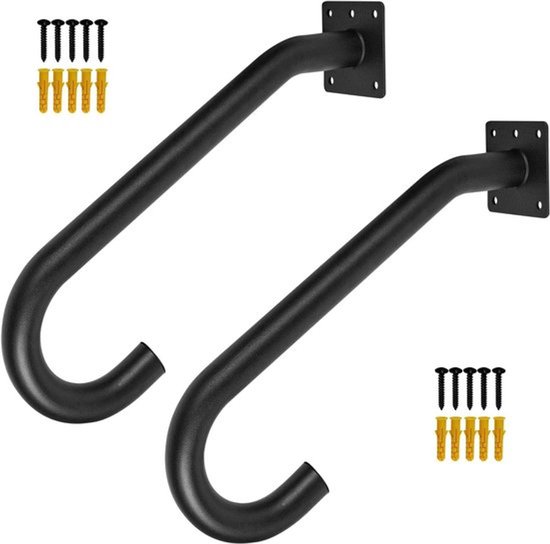 Set van 2 wandmontage leuningen voor buiten trappen - Veiligheidsreling ...