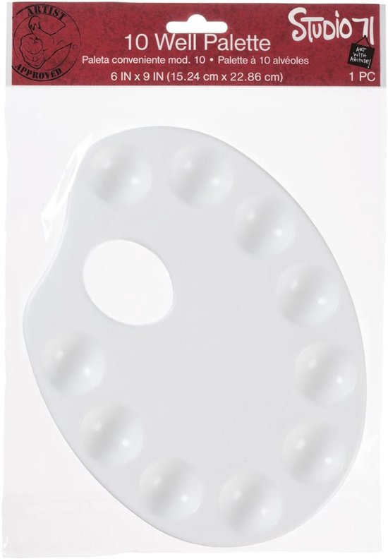 10 Well Elongated Shape Artist Palette voor Schilderen | bol