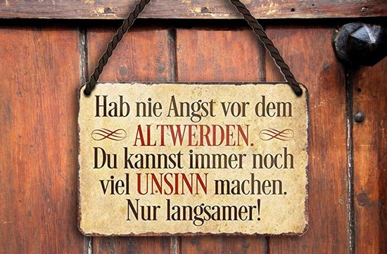 Grappig Metaal Bord met Spreuk voor Pensioen of Verjaardag - Ideaal ...