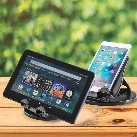 Verstelbare Telefoon en Tablet Standaard voor Bureau - Zwart | bol
