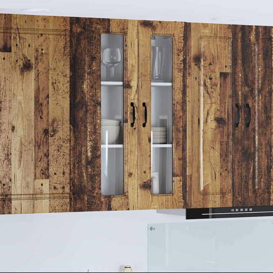 Keukenkast | Wandkast | Muurkast | Opbergkast aan de muur Oud Hout 60 x ...