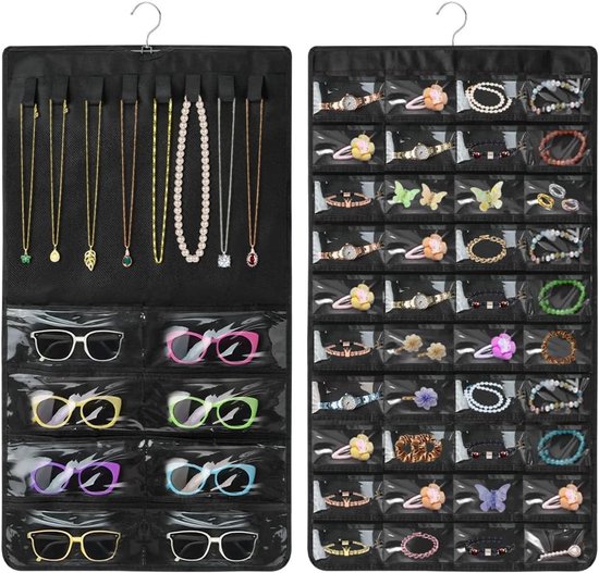 Dubbelzijdige Sieraden Organizer Hangend - Ruimtebesparende Opberger ...