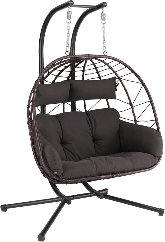 XXL Hangstoel voor 2 Personen met Frame voor Binnen en Buiten Tuinstoel ...
