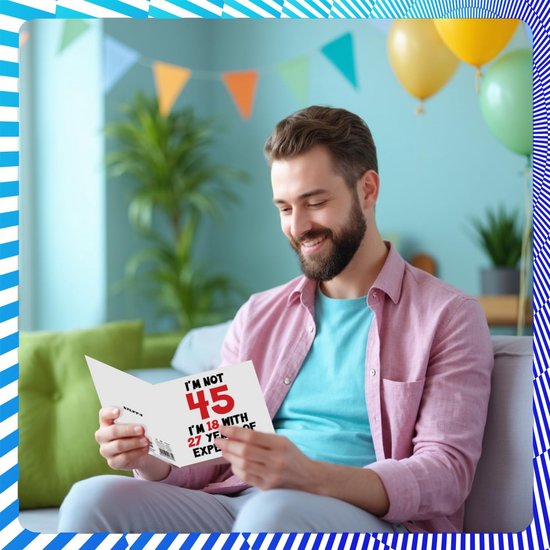 Grappige Verjaardagskaart 45 Jaar met Humor voor Mannen en Vrouwen | bol