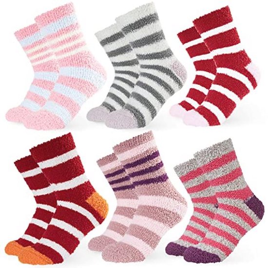 Fluffy Dames Sokken Multipack - Warme Huissokken als Cadeau | bol
