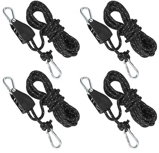 Kabelspanner met 4 meter touw en katrol - Perfect voor camping en ...
