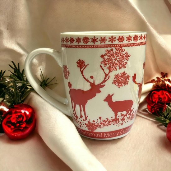Kerstmok met feestelijk kerstmotief - keramische mok van 350 ml voor ...