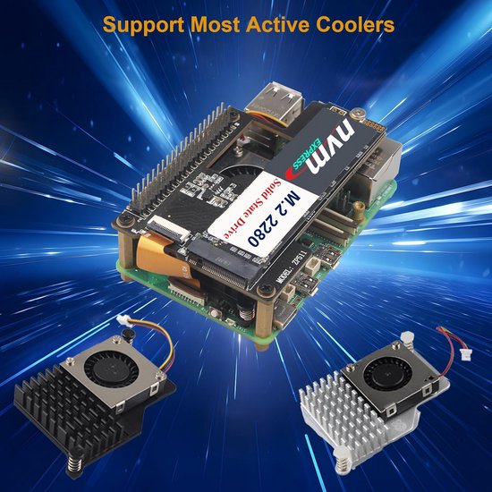 PCIe naar M.2 NVMe SSD Adapter Board voor Raspberry Pi 5 | bol