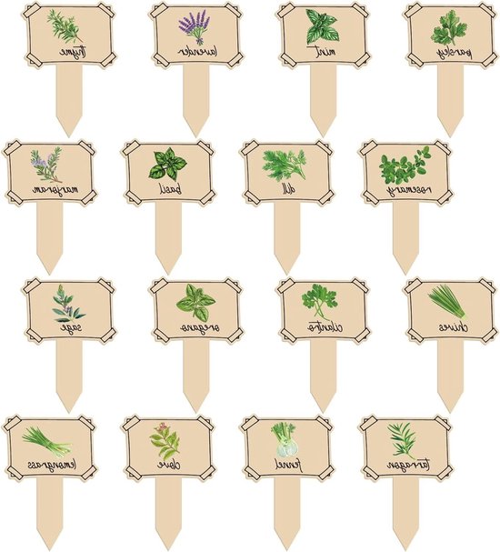 Egoods - Houten Plant Markers voor Kruidenplanten in de Tuin - Grappige ...