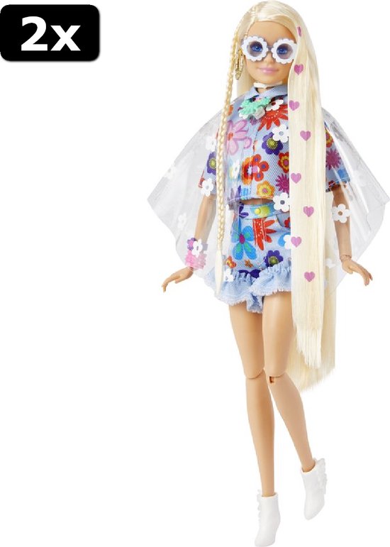 2x Barbie Extra Pop - Flower Power | bol.com