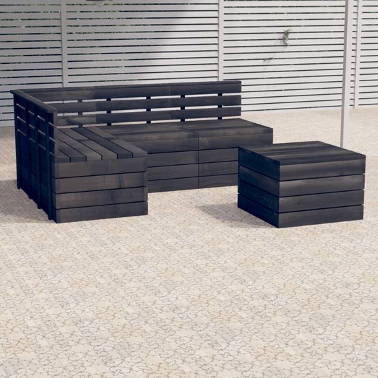 Prolenta Premium - 5-delige Loungeset pallet massief grenenhout ...