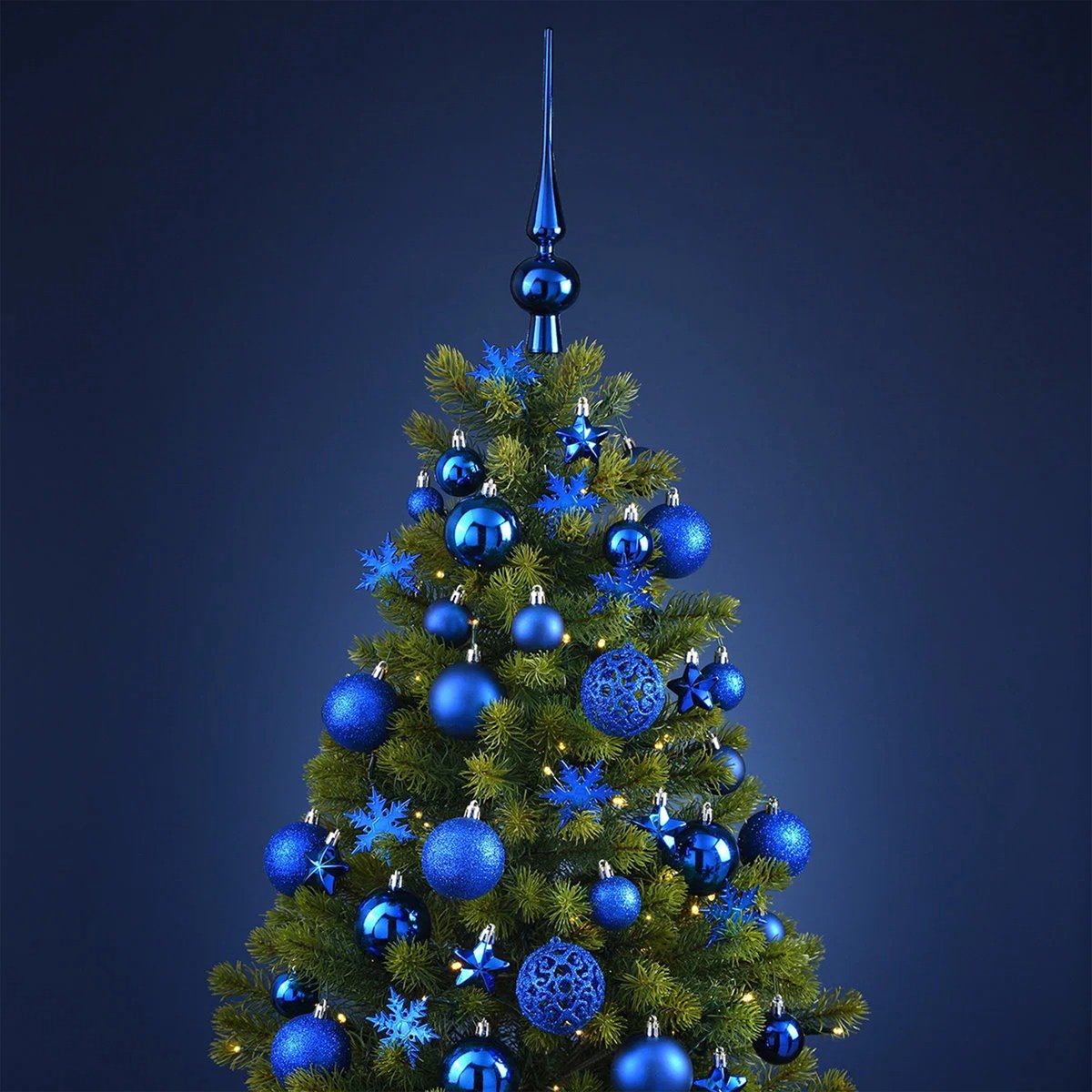 Kerstballen 101 Stuks Blauw Kunststof 3 4 6 Cm Bol