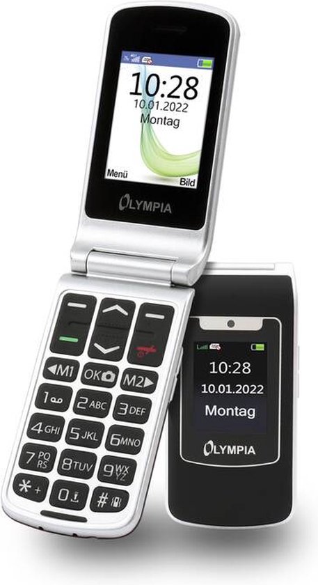 Olympia Mobiele telefoon 4G met grote toets en noodoproeptoets, USB-C ...