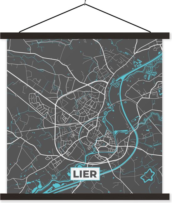 Posterhanger incl. Poster - Schoolplaat - België – Lier – Stadskaart ...