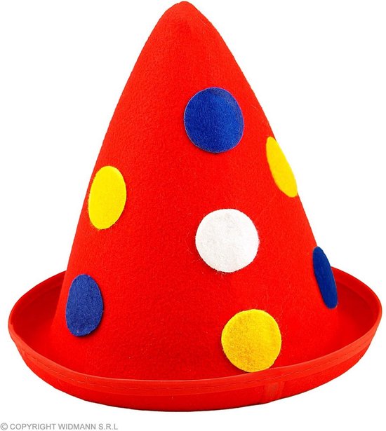 Widmann - Clown & Nar Kostuum - Hoed Noppie De Clown Rood - rood ...