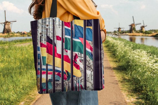 Schoudertas - Strandtas - Shopper Nationale vlaggen van verschillende ...