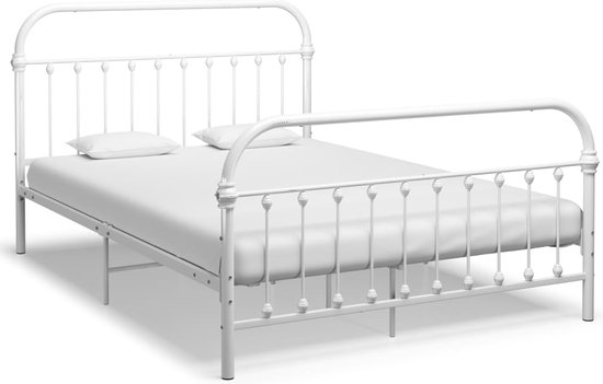 Decoways - Bedframe metaal wit 120x200 cm | bol.com
