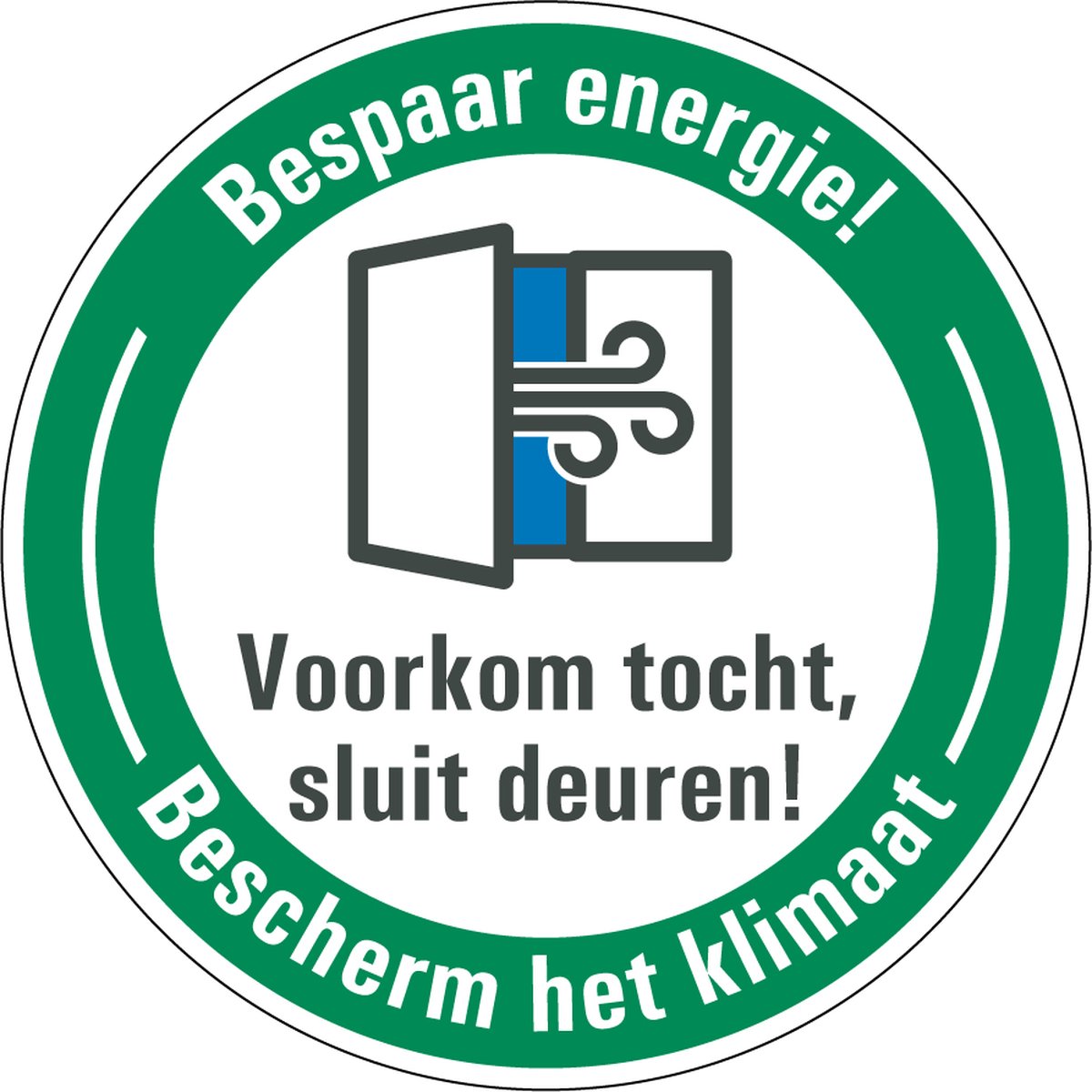 Energie besparen sticker sluiten deuren 50 mm - 10 stuks per kaart | bol