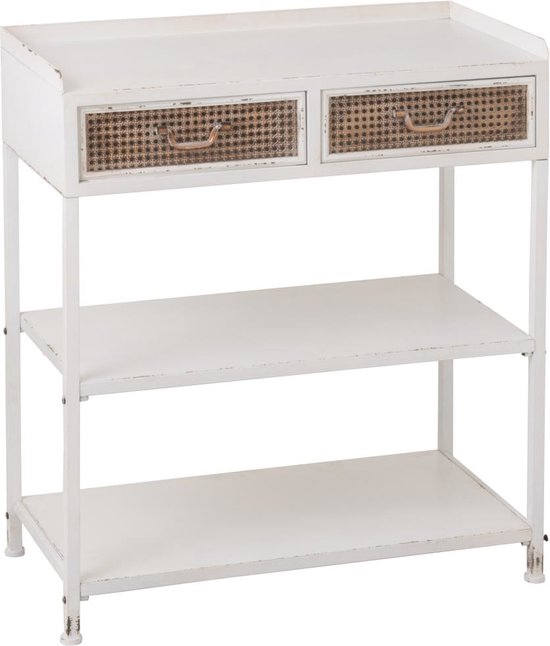 White Metal - Console - wit - metaal - 2 lades - 2 leggers | bol.com