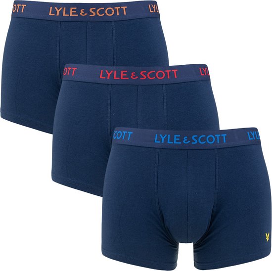 Lyle & Scott 3P boxers barclay blauw 467 - M | bol.com