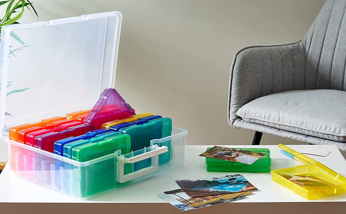 MATANA Foto en Knutsel Opbergdoos - Kleurgecodeerd Organizer met 16 ...