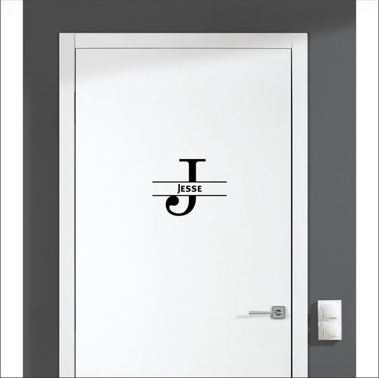 Deursticker Met Naam - Jesse - Zwart | bol