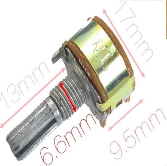 10K OHM Lineaire Potentiometer - 2 stuks | bol.com