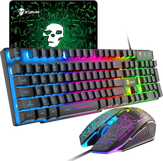 KUIYN Gaming Toetsenbord - Ergonomische Mechanisch keyboard - 2400 DPI ...