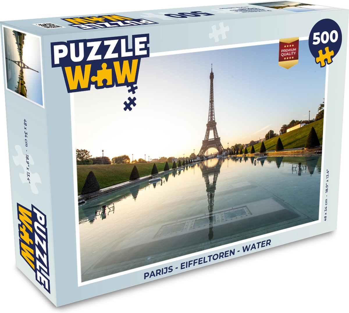 Puzzel Parijs - Eiffeltoren - Water - Legpuzzel - Puzzel 500 stukjes ...