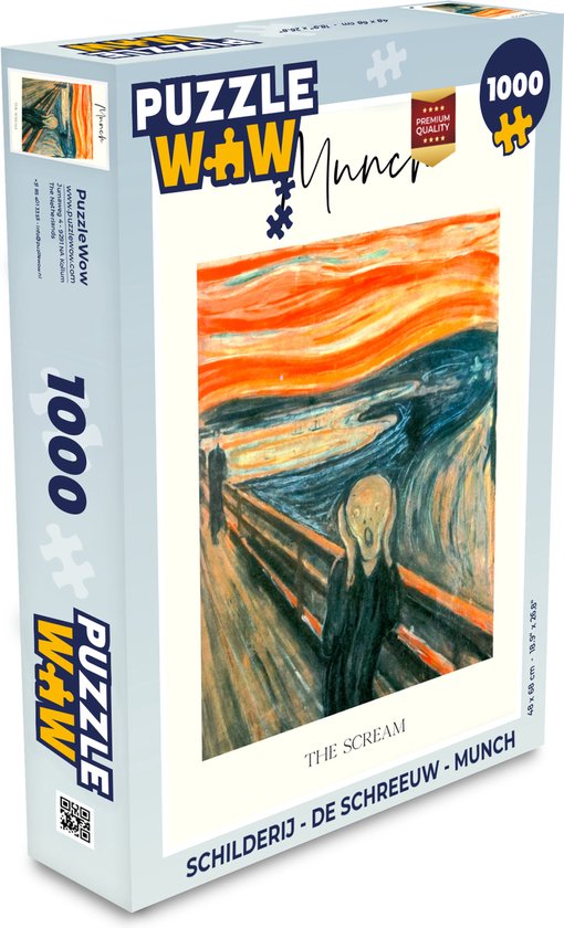 Puzzel Schilderij - De schreeuw - Munch - Legpuzzel - Puzzel 1000 ...