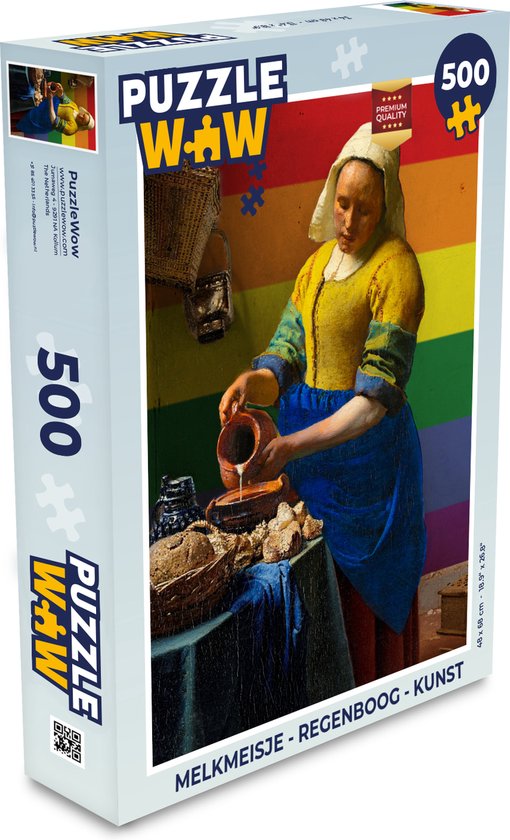 Puzzel Melkmeisje - Regenboog - Kunst - Legpuzzel - Puzzel 500 stukjes ...