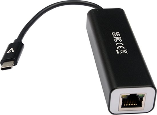V7 V7UCRJ45USB3 interface hub USB Type-C 1000 Mbit/s Zwart | bol.com