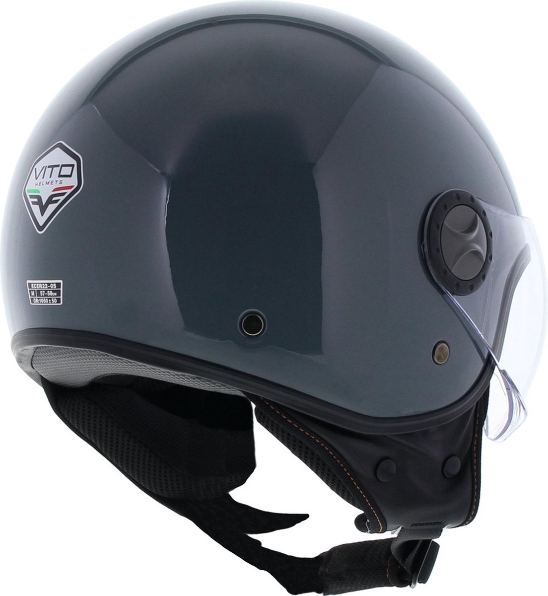 Vito Loreto jethelm nardo grey L - Geschikt als brommerhelm ...