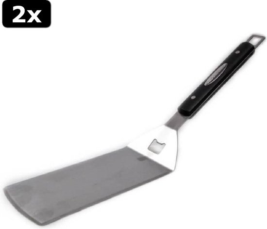 2x The Bastard - Meat Flipper - Burger Flipper - RVS | bol.com