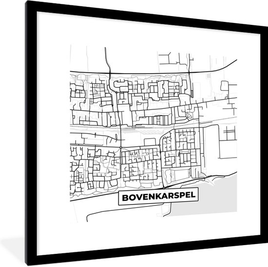 Fotolijst incl. Poster - Kaart - Bovenkarspel - Stadskaart ...