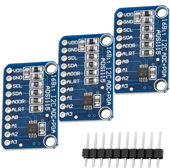 AZDelivery ADS1115 ADC-Module 16bit 4 Kanalen compatibel met Arduino en ...