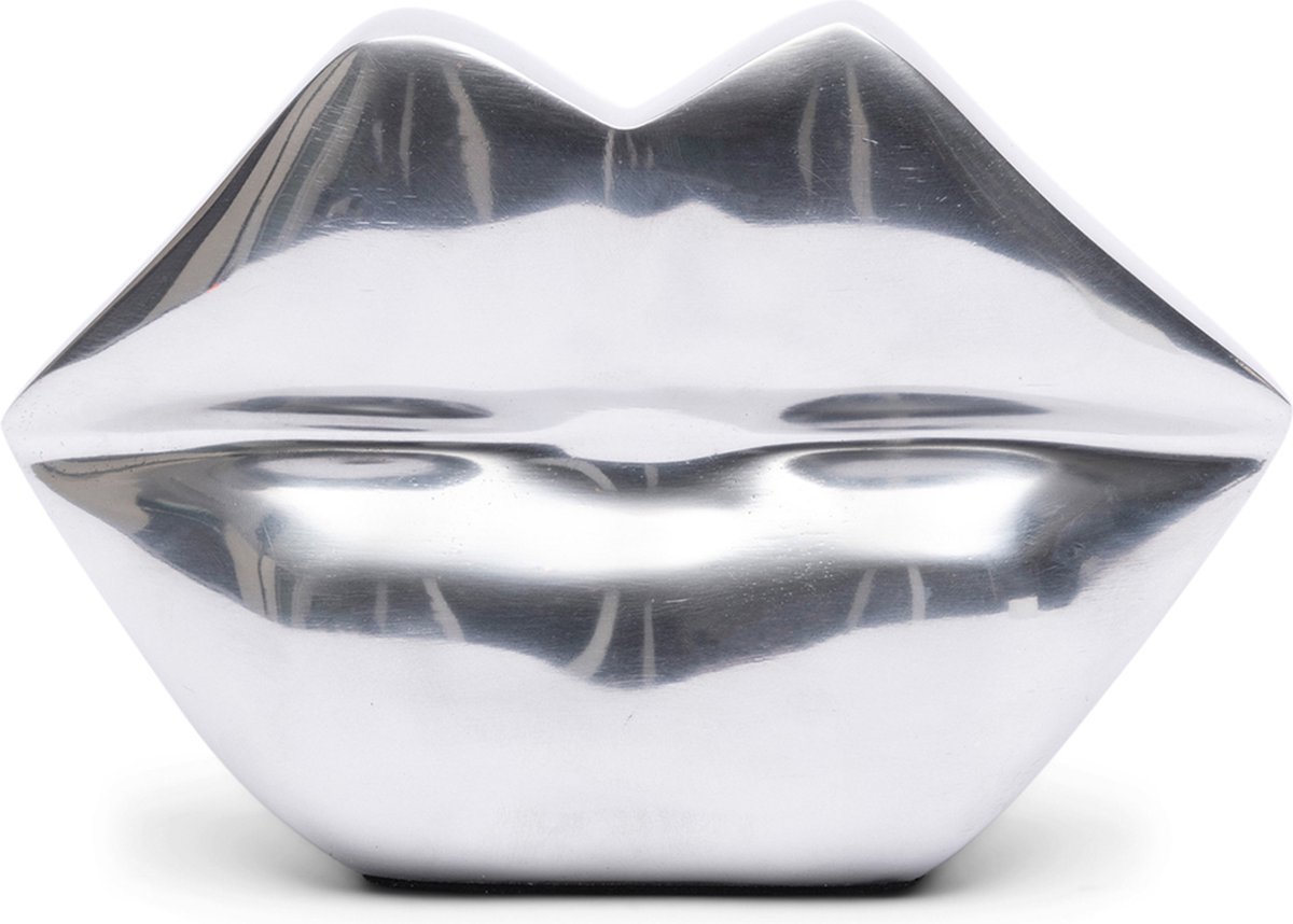 Riviera Maison Beeldjes decoratie - RM Shiny Lips Statue - Zilver | bol.com
